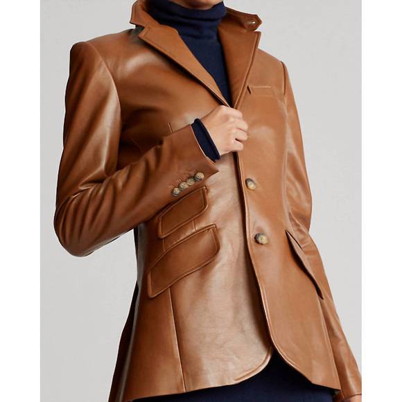 Ralph Lauren | Jackets & Coats | New Ralph Lauren Lambskin Hacking ...